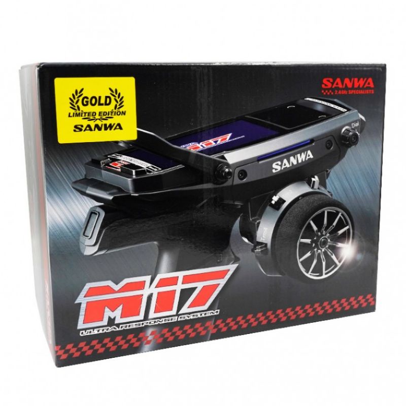 SANWA M17 FH5 4-CHANNEL 2.4GHZ RADIO SYSTEM BLACK GOLD LIMITED EDITION W/ RX-493 RECEIVER ...