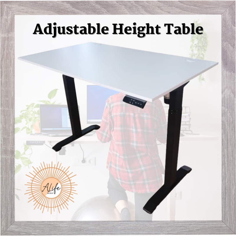 ALife Meja Boleh Laras Ketinggian Ofis Adjustable Table Height Office ...
