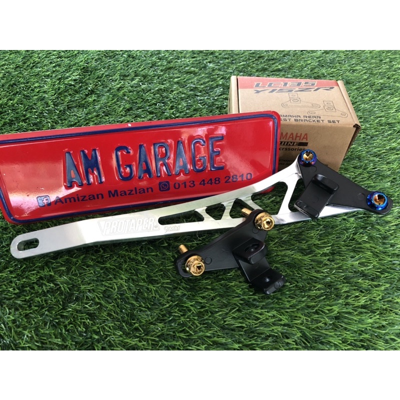 Combo set bracket footrest dan bracket ekzos yamaha Y15 Y16 cutting ...