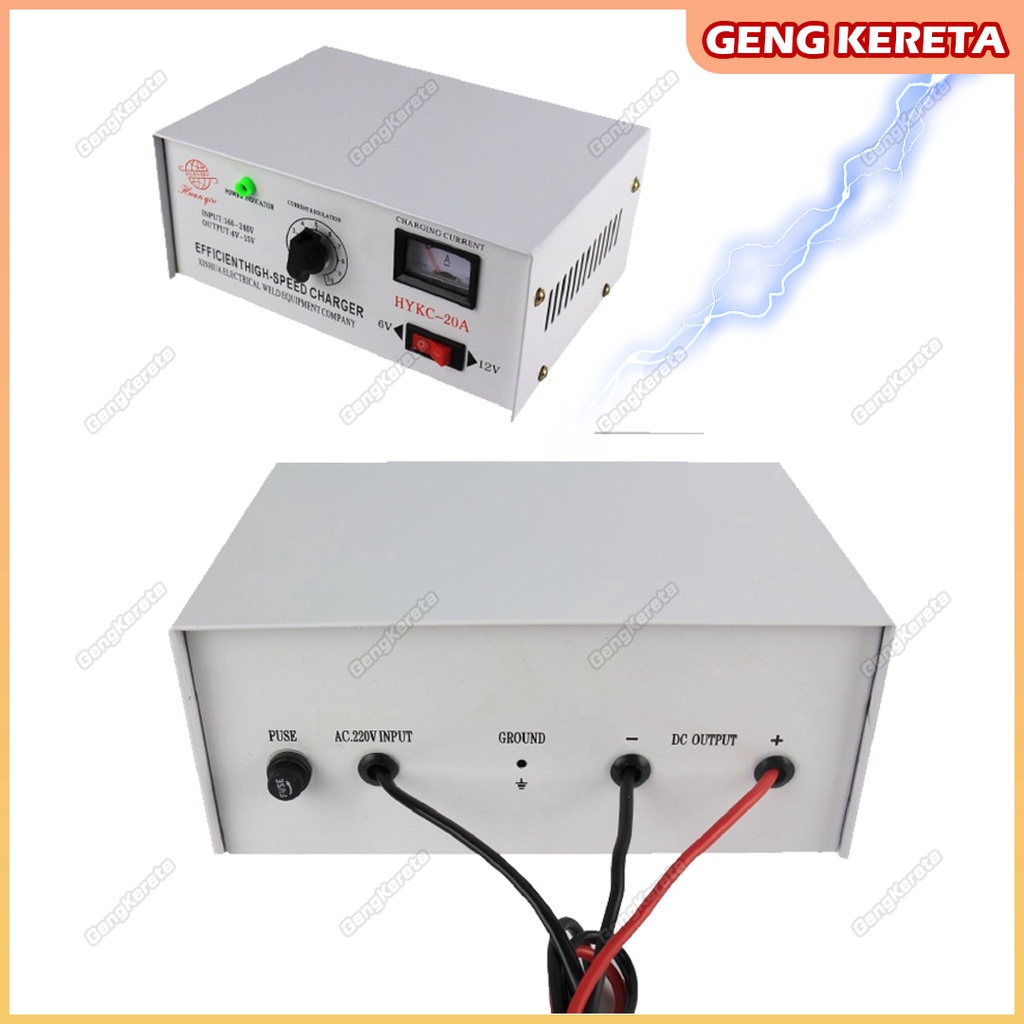 Car Battery Charger 6v -12v 20A Pengecas Bateri Motorsikal Kereta ...