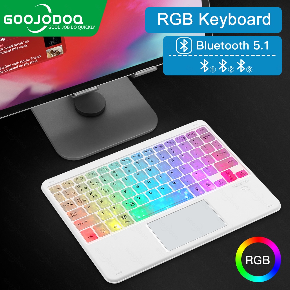 GOOJODOQ Bluetooth Keyboard Wireless Universal keyboard With Touch pad ...