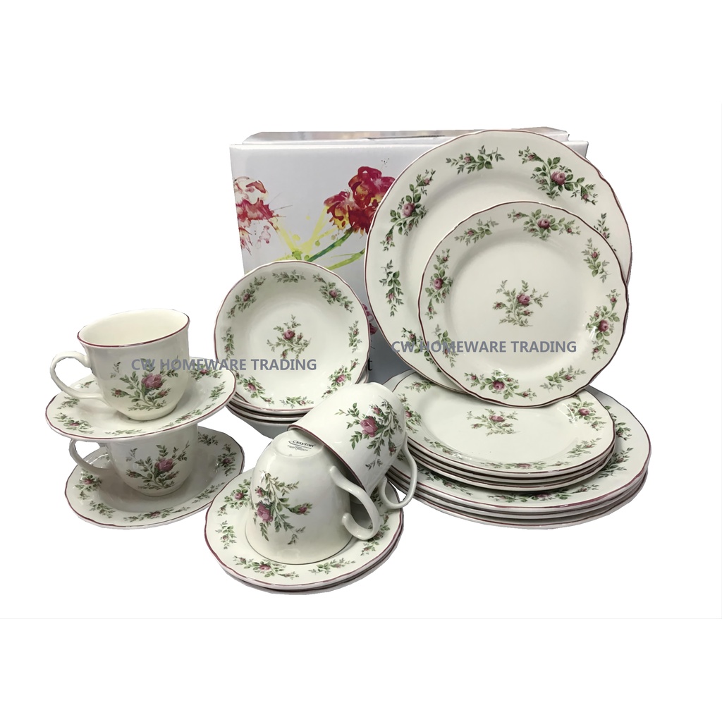 Claytan 206FS MOSS ROSE Dinnerware Set 20Pcs(4person) Livingware Dinner ...