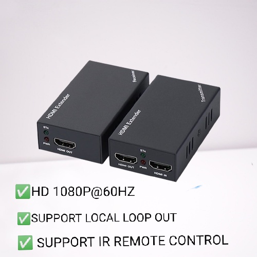 HDMI EXTENDER 50M TRANSMITE WITH IR REMOTE CONTROL FUNCTION | Shopee ...