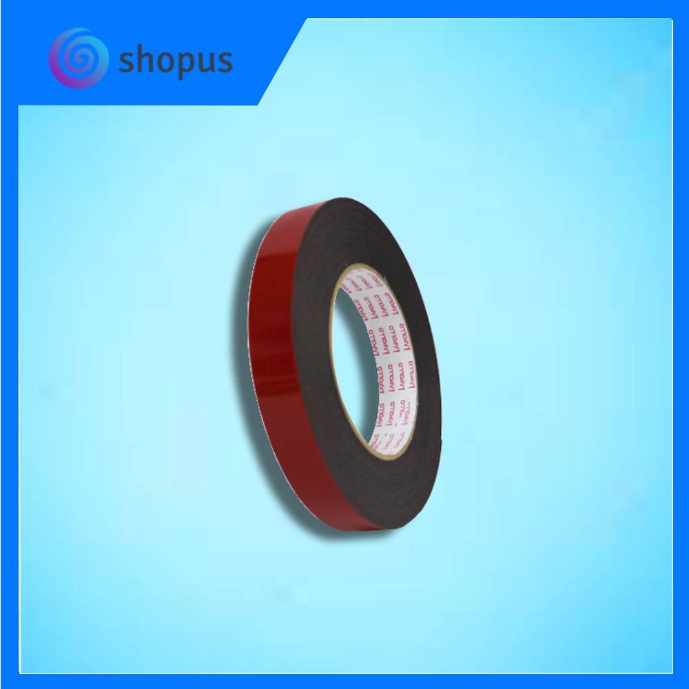 Apollo Heavy-Duty Double Sided PE Black Foam Tape - 12mm x 8M | Shopee ...