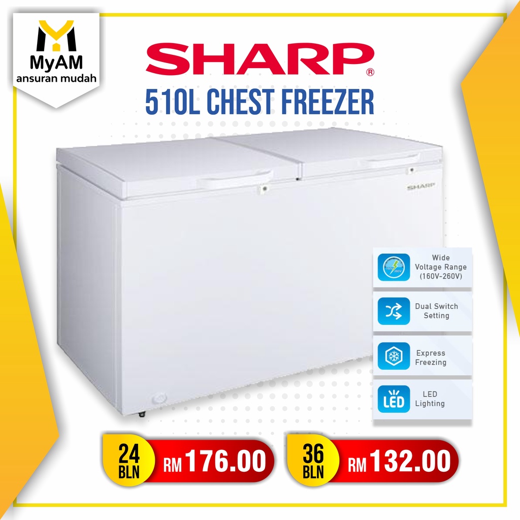 [Peti Ais] Ansuran Mudah Sharp 510 Litre Chest Freezer | Shopee Malaysia
