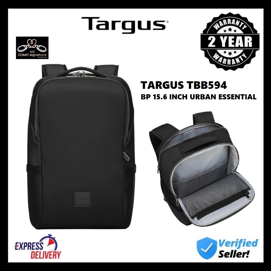 TARGUS TBB594 BP 15.6 INCH URBAN ESSENTIAL [BLACK] | Shopee Malaysia