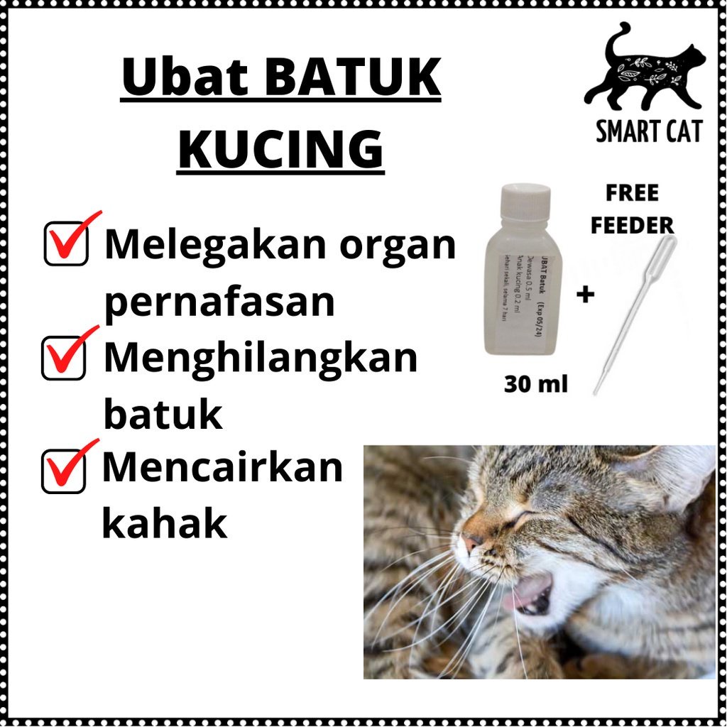 SmartCat Ubat Batuk Kucing / Cair Kahak Cat FREE syringe (30ML ...