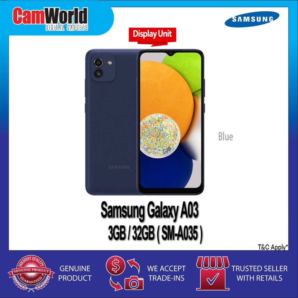 Samsung Galaxy A03 ( SM A035 ) ( 3GB + 32GB ) DISPLAY UNIT | Shopee ...