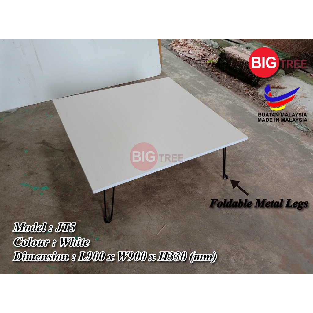 Big Tree Solid Wood Meja Jepun Lipat / Foldable Rubber Wood Japanese ...