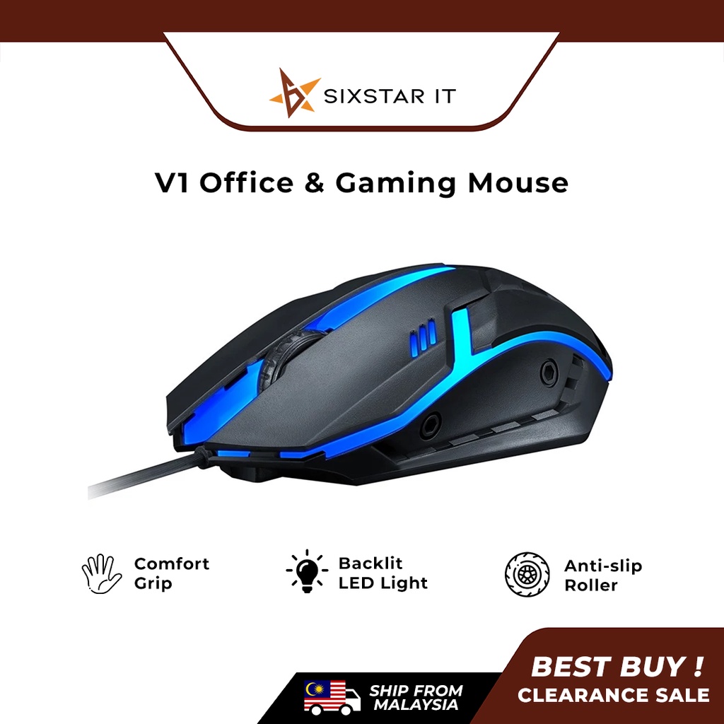 YEAR-END SALE 】V1 Competitive Mouse Wired LED Color Effect Office ...