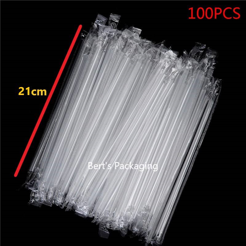 Individual Packed Color Straw ±100pcs / Penyedut Straw Pek Individu ± ...