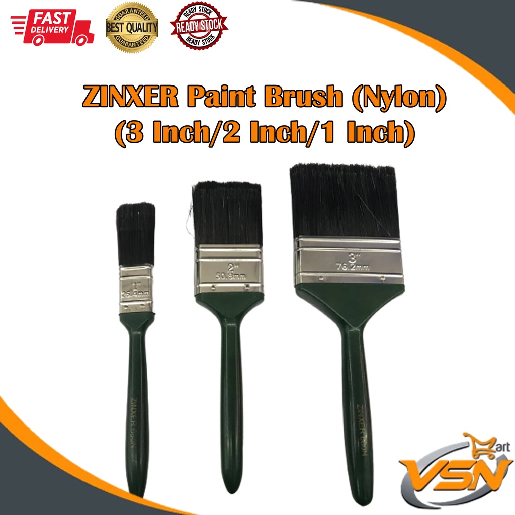 ZINXER Paint Brush (Nylon) (3 Inch/2 Inch/1 Inch) | Shopee Malaysia