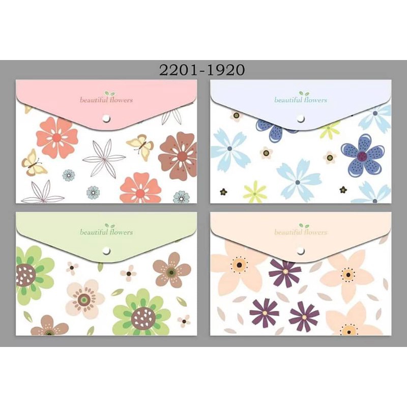 Fancy Document File A4 / Button File A4 / Pocket File Stationery School ...