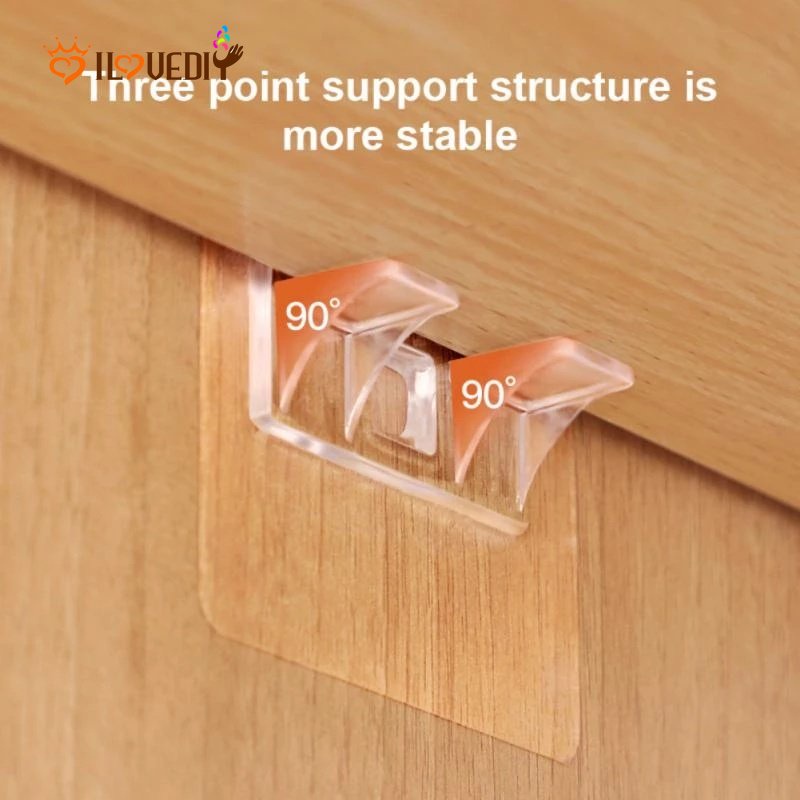 Self Adhesive Strong Partition Bracket Shelf Support Holders No ...