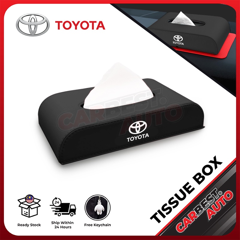 Toyota Tissue Box Leather Kotak Kertas Tisu holder Kereta Aksesori Car ...