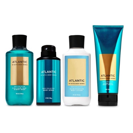 Bath And Body Works Men Atlantic 3 In 1 Hair Face And Body Wash Atlantic