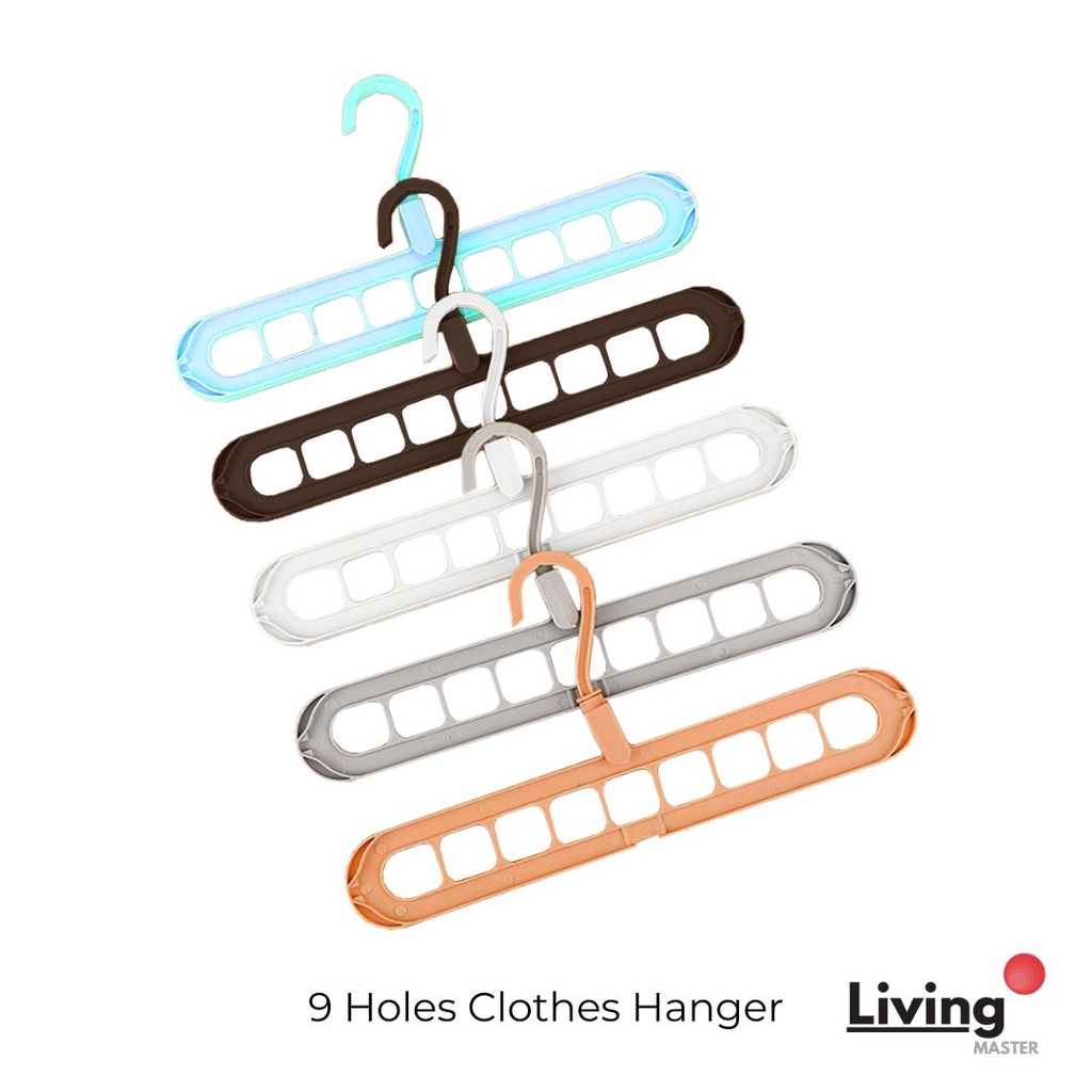 Multi-function Clothes Hanger Folding Magic Wardrobe Drying Cloth 9 ...