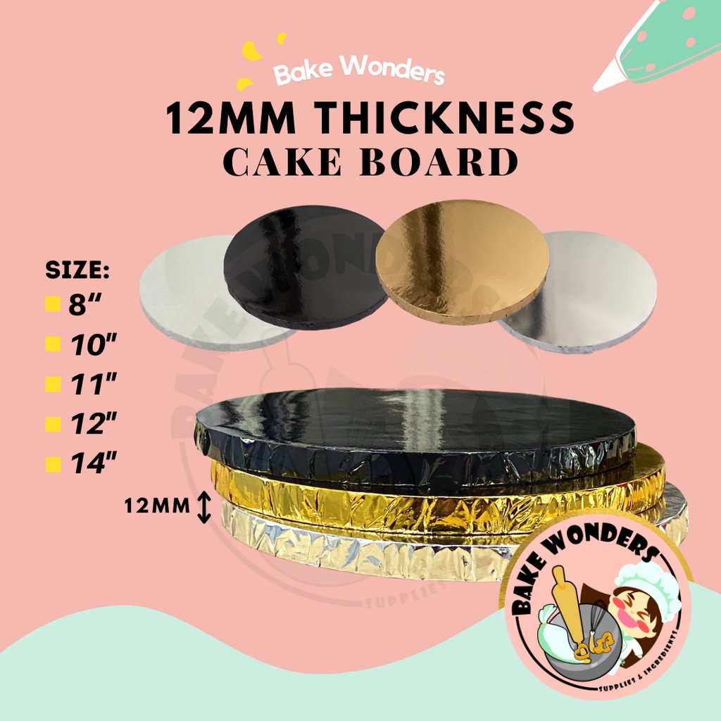 Cake Board Round/ Thick Cake Board/ Papan Kek Tebal/ Papan Kek Bulat ...