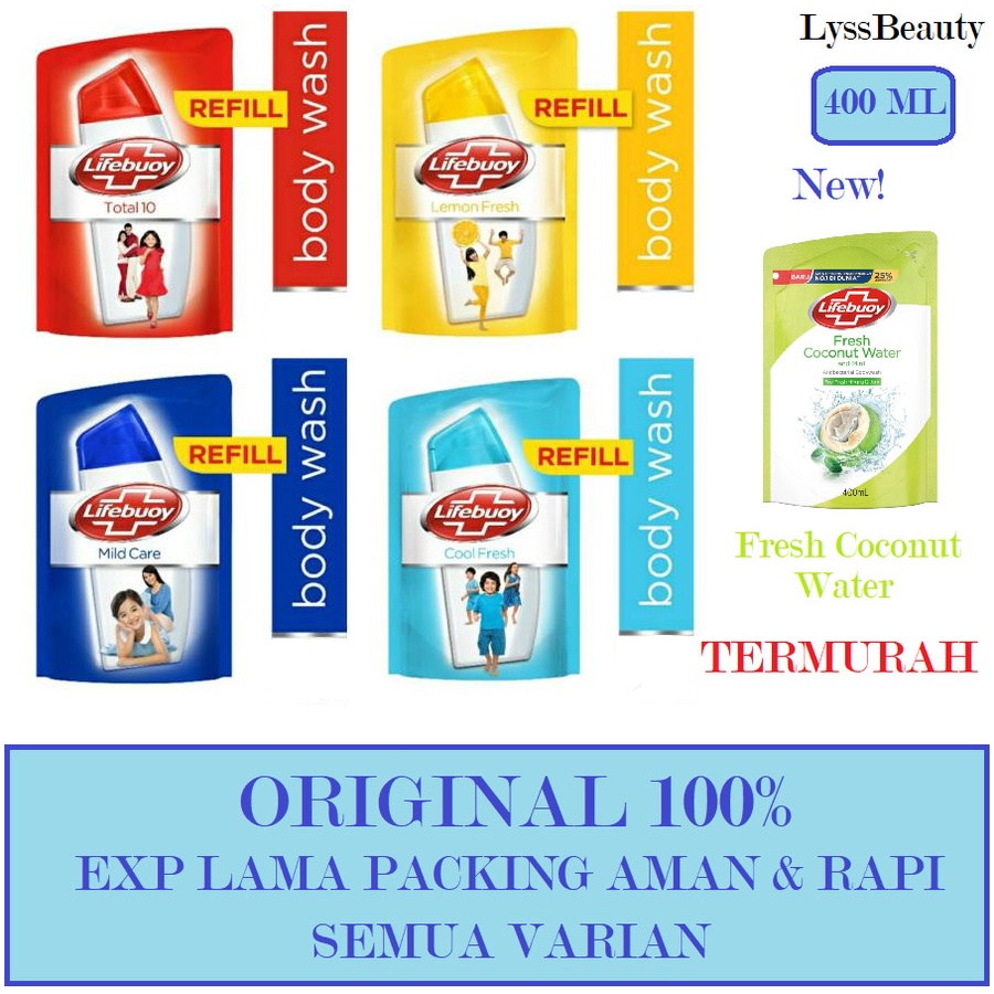 Lifebuoy Liquid Bath Soap / Body Wash Refill 400 ML All Variants ...