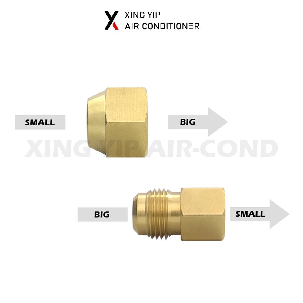 Copper Reducer Flare Nut / Reducer Flare Union / Air Cond Nut Tembaga ...