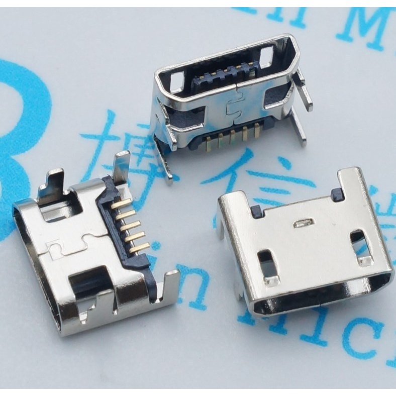 All Copper Four-Pin Plug micro USB 5P 7.2 4-Pin Plug-In Type Flat ...