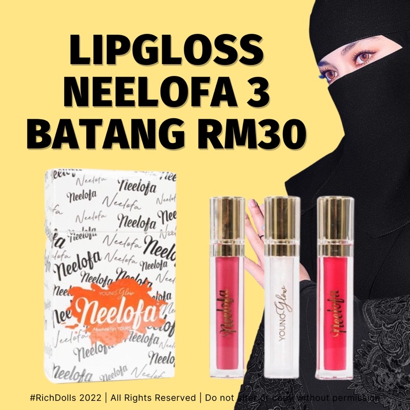 lipgloss neelofa 3 pcs | Shopee Malaysia