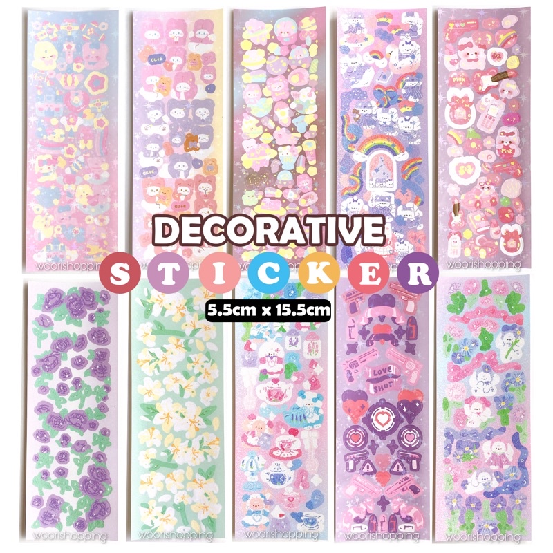 Decorative Sticker DIY KPOP Photocard Toploader Decoration Stickers (5. ...