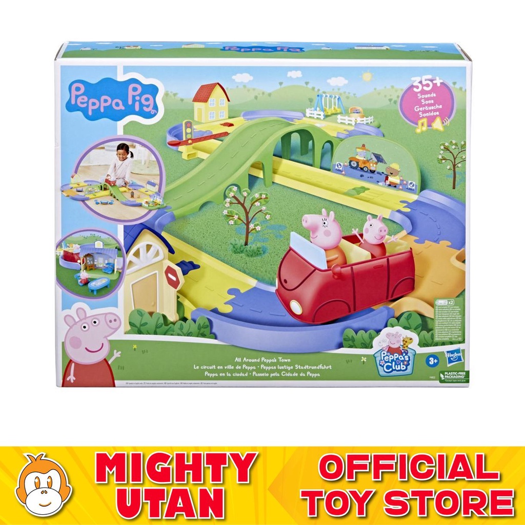 [Original] Peppa Pig All Around Peppa's Town Set with Adjustable Track ...
