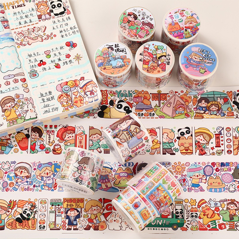 Cute Cartoon Washi Tape Masking Tape 10m Cute Decoration Sticker For ...