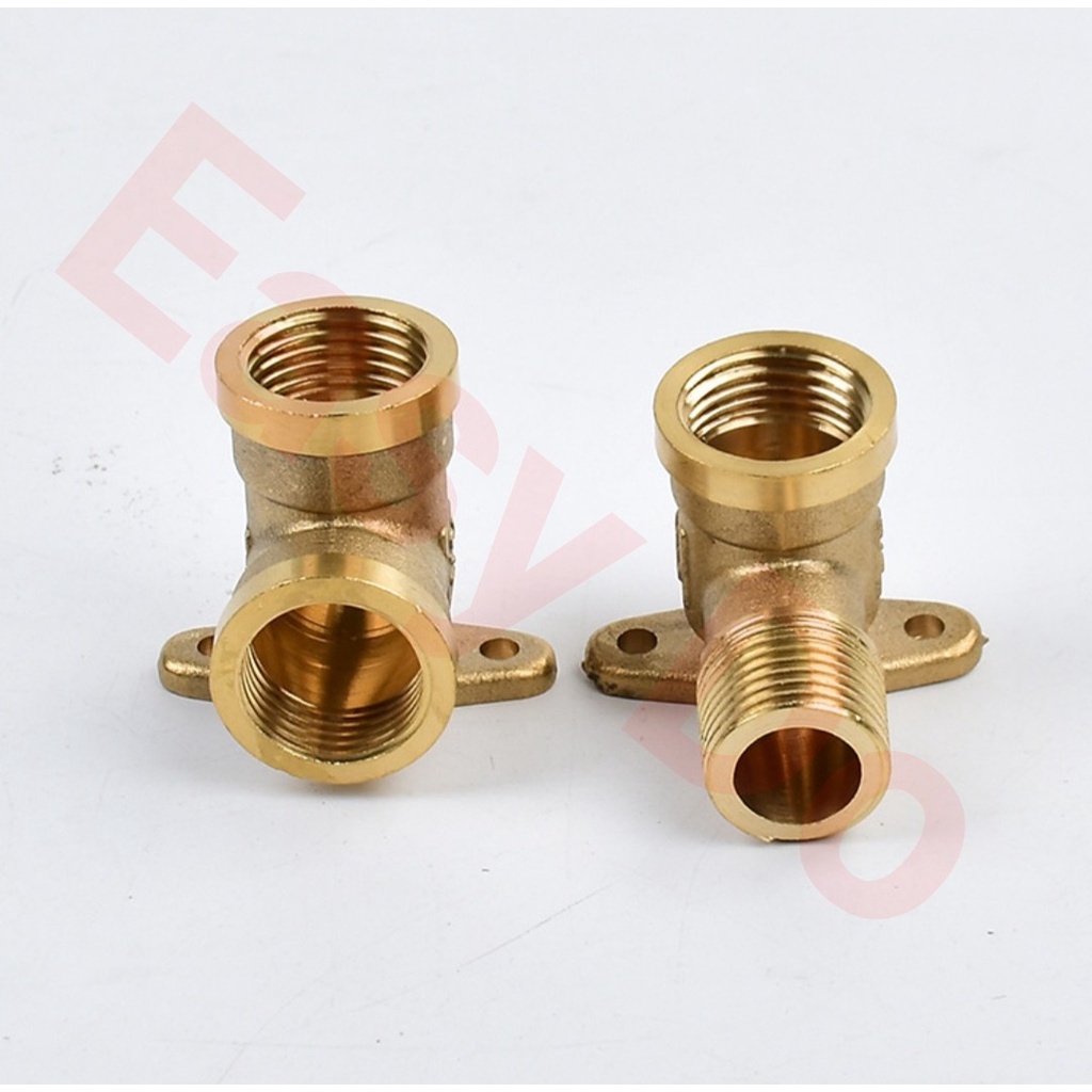 1/2" BRASS WALL PLATE ELBOW / ELBOW SCREW DINDING | Shopee Malaysia