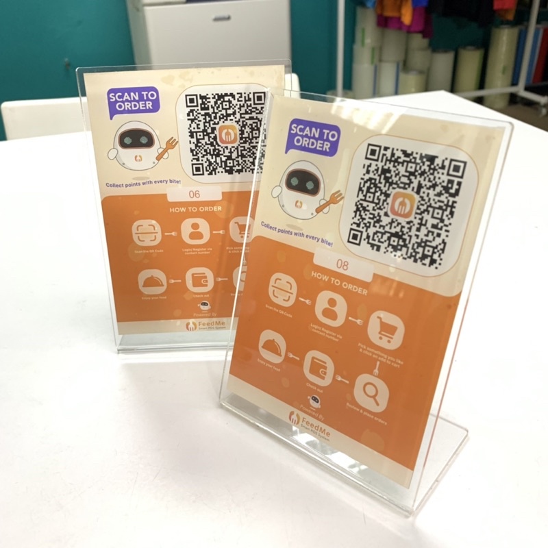 Qr Code Ordering Stand Acrylic/Feedme Table Stand | Shopee Malaysia