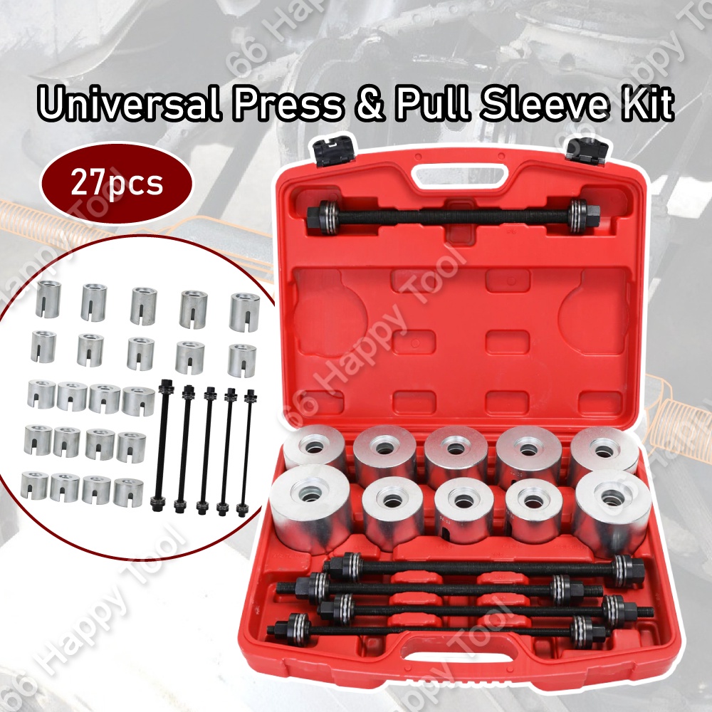 27pcs Universal Press & Pull Sleeve Set Automotive Garage Tool Alat ...