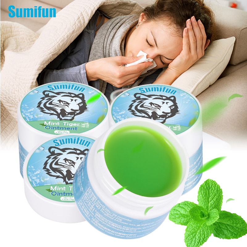 Tiger Balm Cooling Oil Mint Ointment Treat Colds Headaches Nasal ...