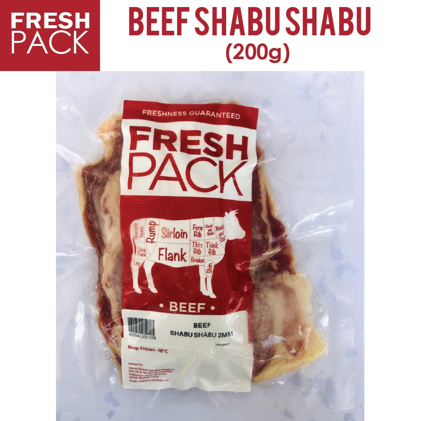 Daging Lembu/Beef Shabu Shabu 1.5mm (200g) Fresh Pack | Shopee Malaysia