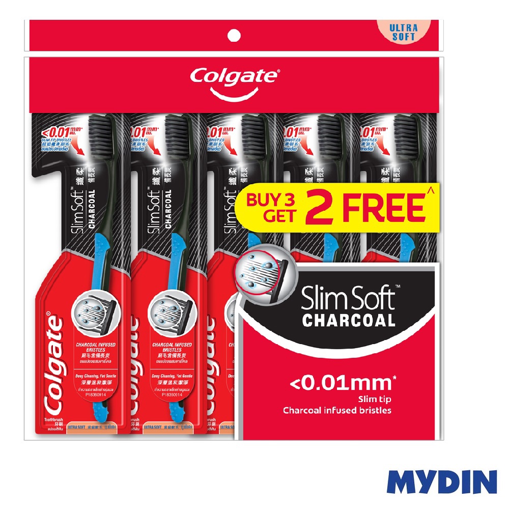 Colgate Slim Soft Charcoal Toothbrush B3F2 | Shopee Malaysia