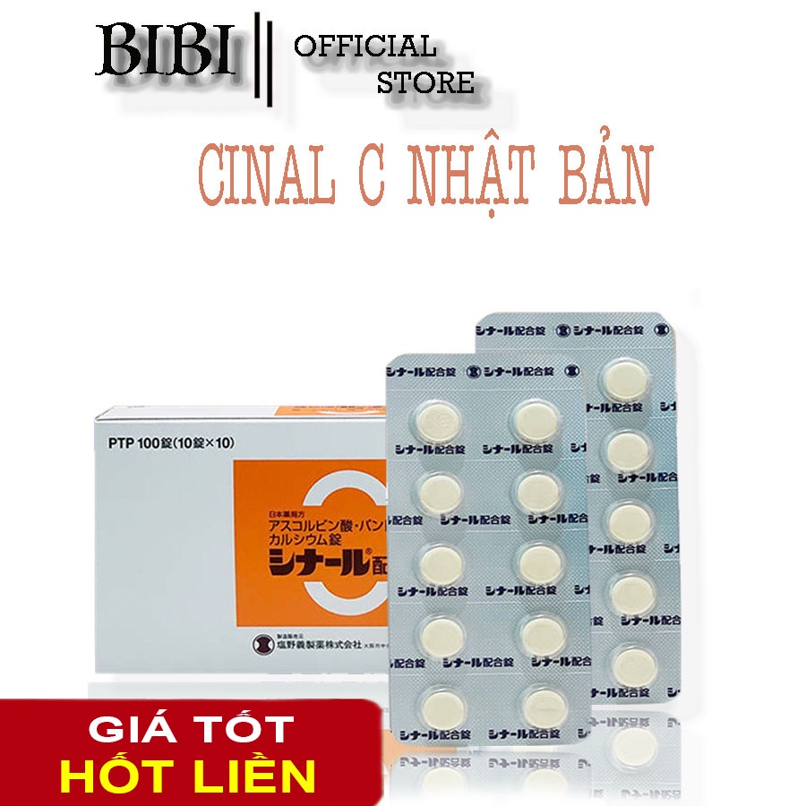 Vitamin C oral tablet whitens skin, dark spots Cinal C 100 Japanese ...