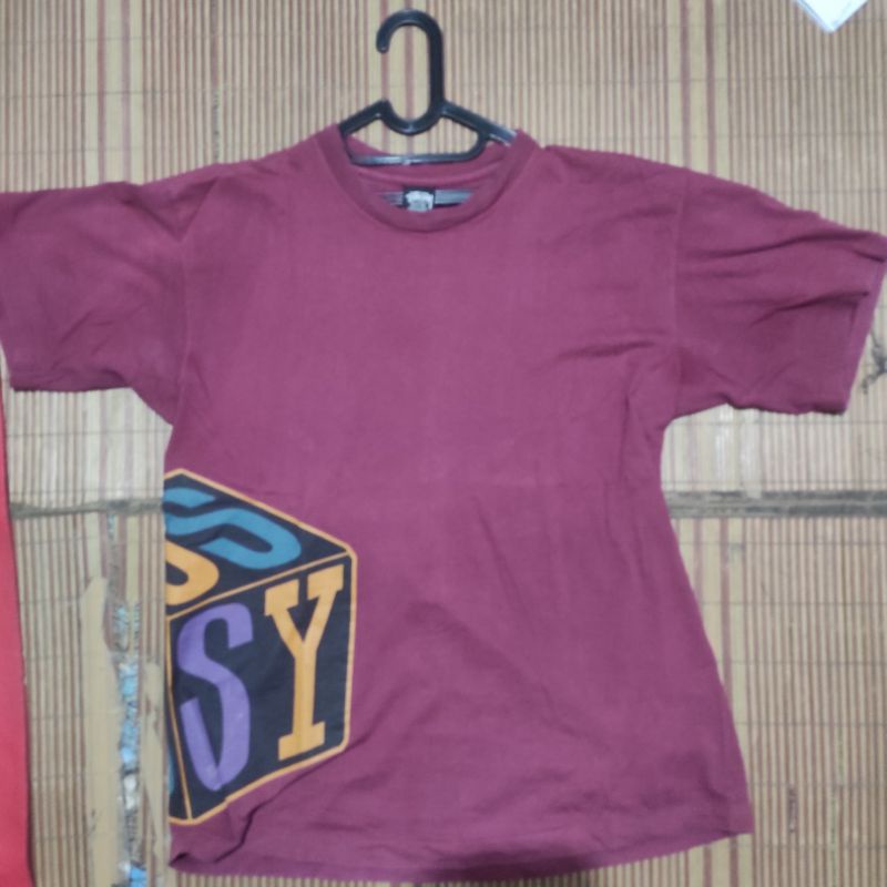 Stussy vintage build up T-Shirt cube motif Side logo | Shopee Malaysia