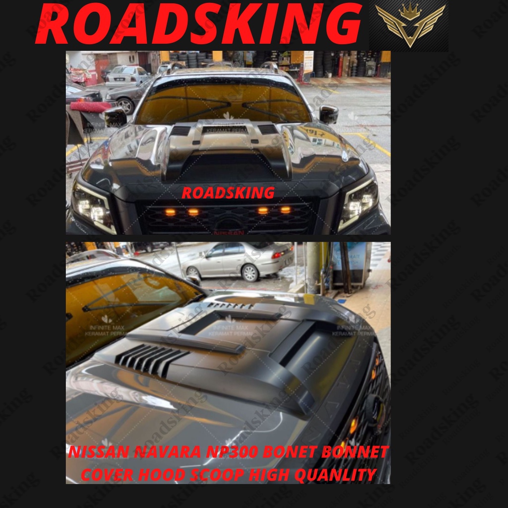 NISSAN NAVARA NP300 PRO-4X BONET BONNET COVER HOOD SCOOP [ MATTE BLACK ...