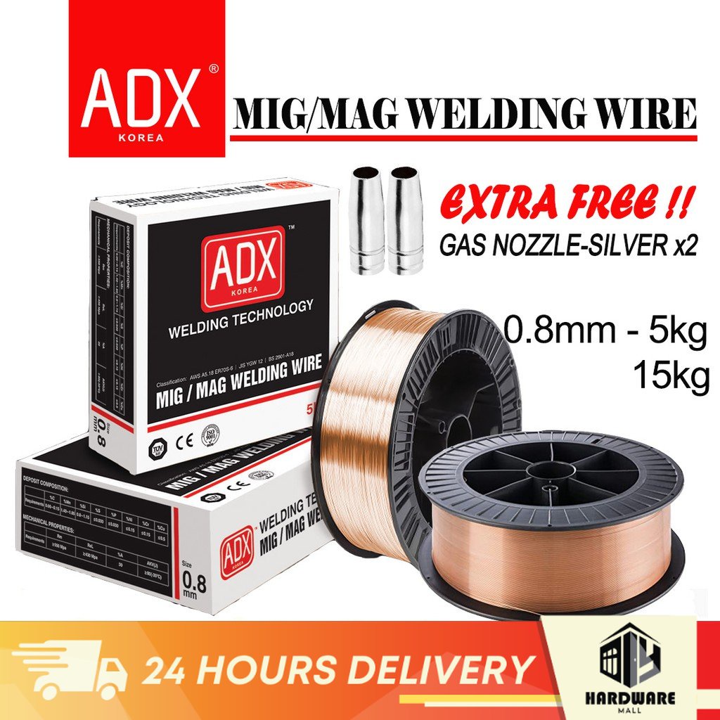 ADX 5KG X 0.8MM MIG WELDING MACHINE WELDER STEEL COIL GAS WIRE C02 WA0 ...