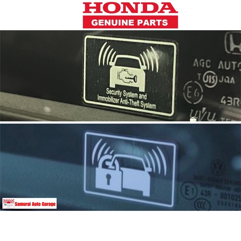 Honda Label Immobilizer & Security Sticker Made in Japan🇯🇵 & USA🇺🇸 ...