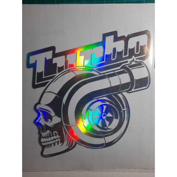 Sticker turbo skull hologram rainbow / cutting sticker | Shopee Malaysia