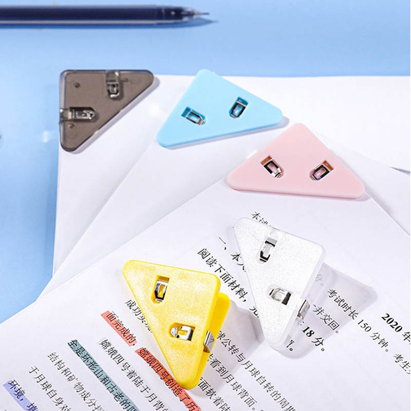 20 Pieces Colorful Right Angle Clamp Student Book Corner Clip | Shopee ...