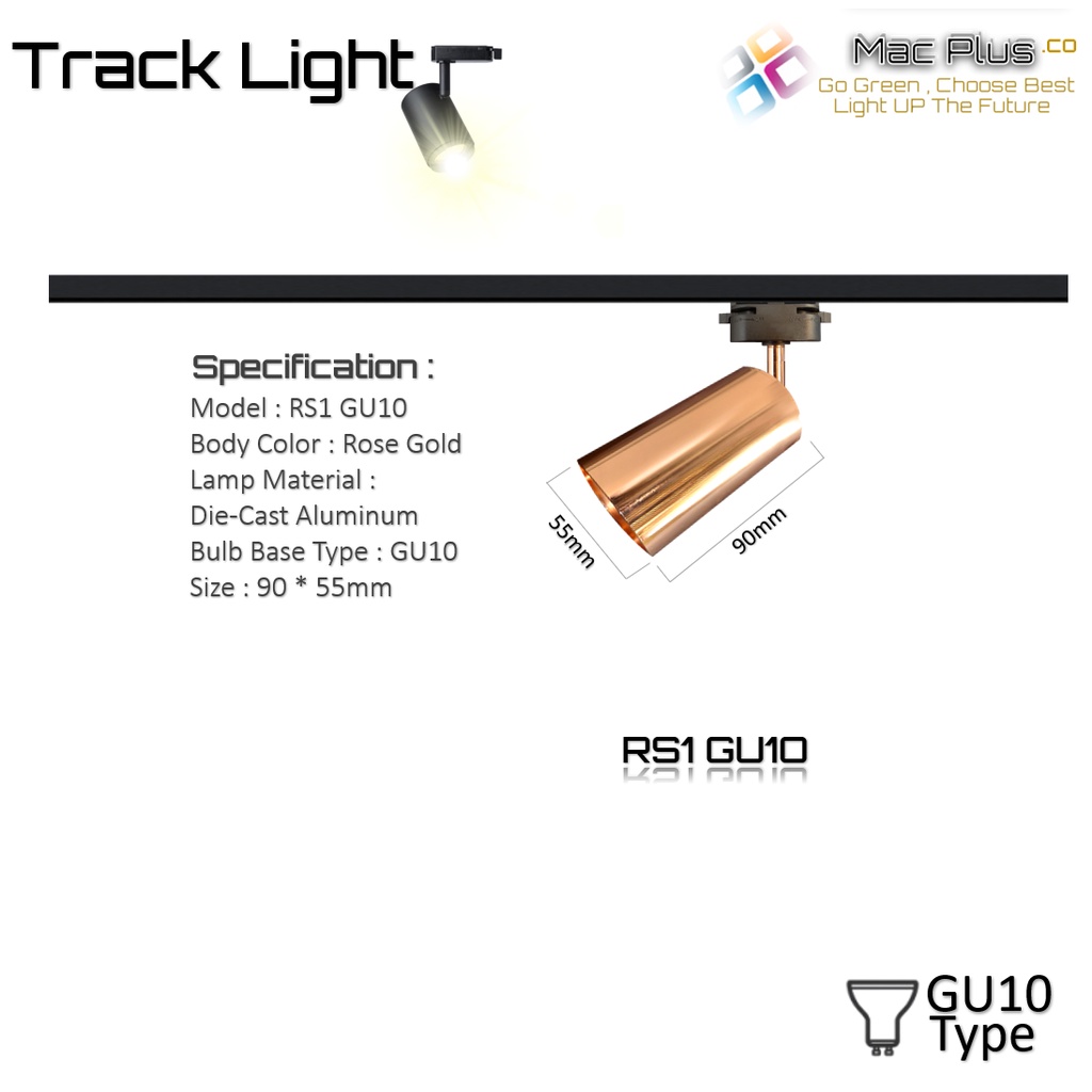 LED Track Light Gold / Rose Gold / Black / White GU10 Modern Ceiling ...