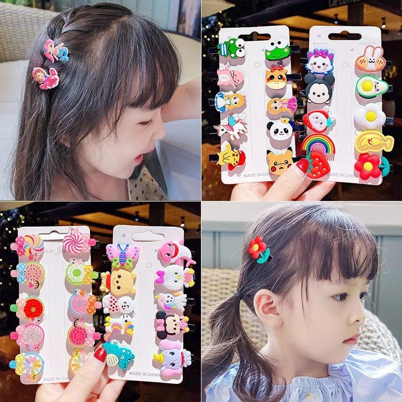 Children's Character Hair Clips (12pcs) | Shopee Malaysia