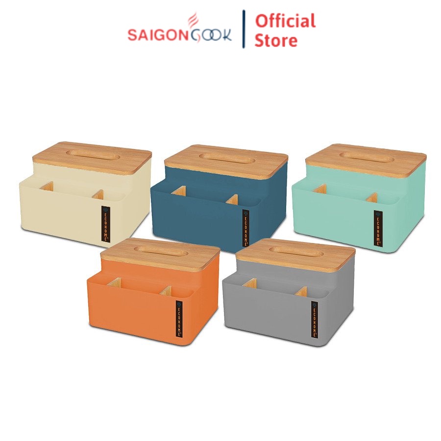 Ecohome Saigoncook Bamboo Wood 3 Tidy Tissue Box | Shopee Malaysia