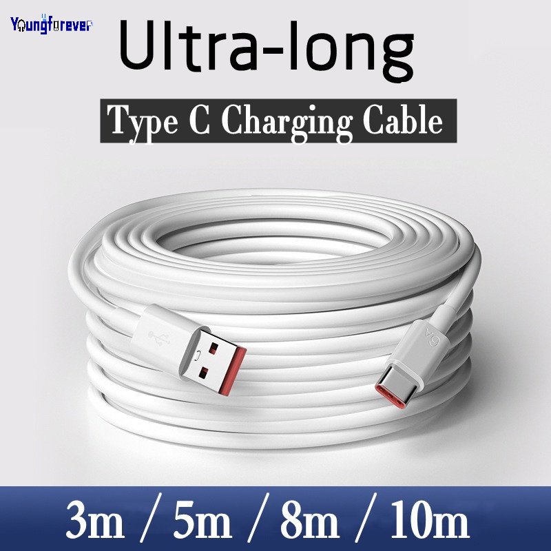 3m/5m/8m/10m High Quality Ultra Long USB Type C Charging Cable Type-c ...