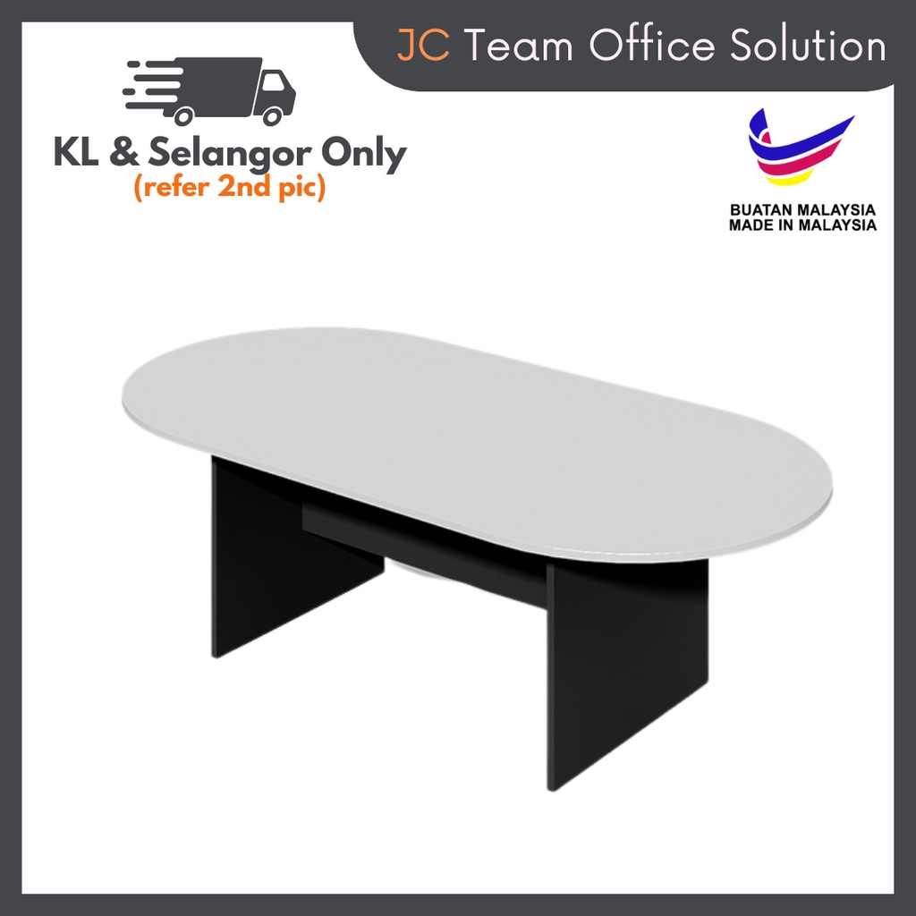 Oval Conference Table Meeting Table (2 Color Available) Office Meeting ...