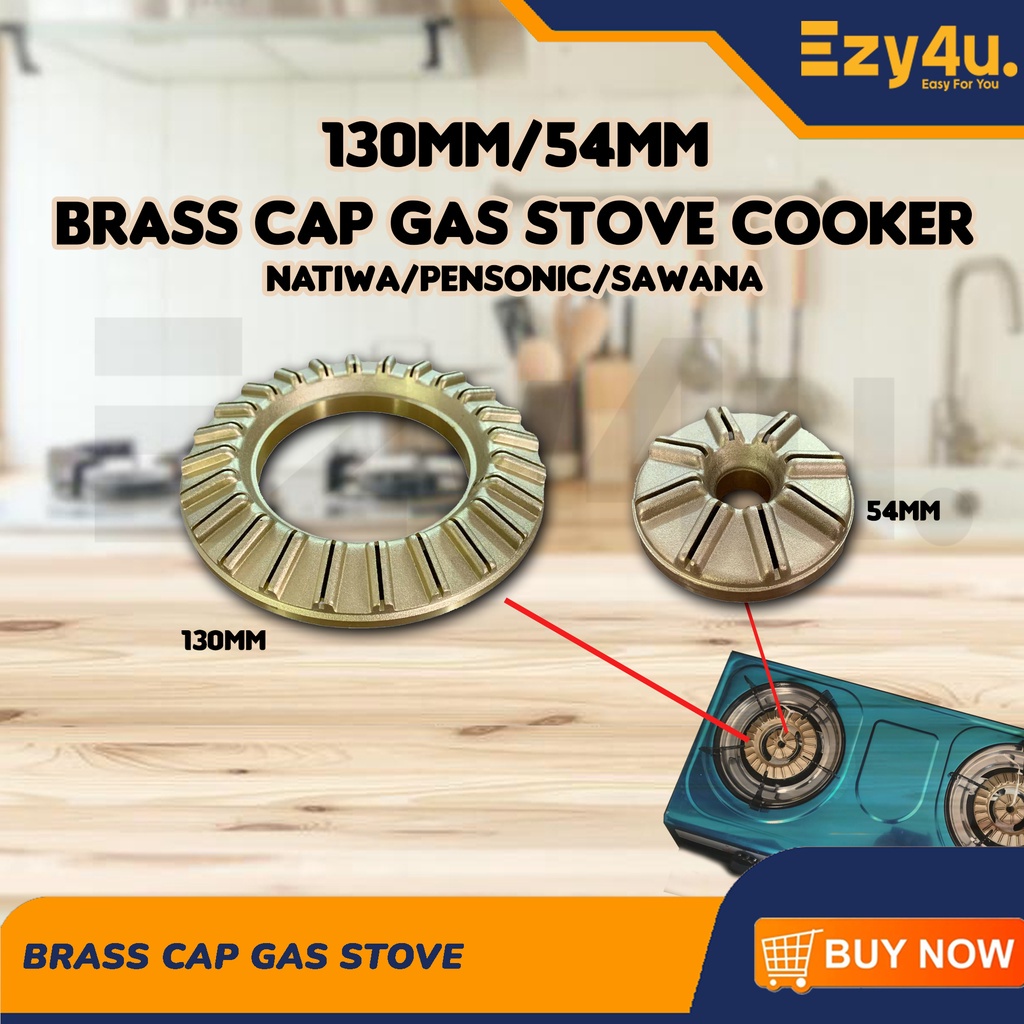 54mm 130mm Brass Cap Gas Stove Cooker Copper Burner Head Replacement ...