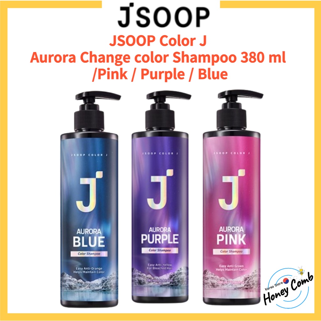 [JSOOP]Color J Aurora Change color Shampoo 380 ml/Pink/ Purple/Blue/korea/ Enhance Hair Colour ...
