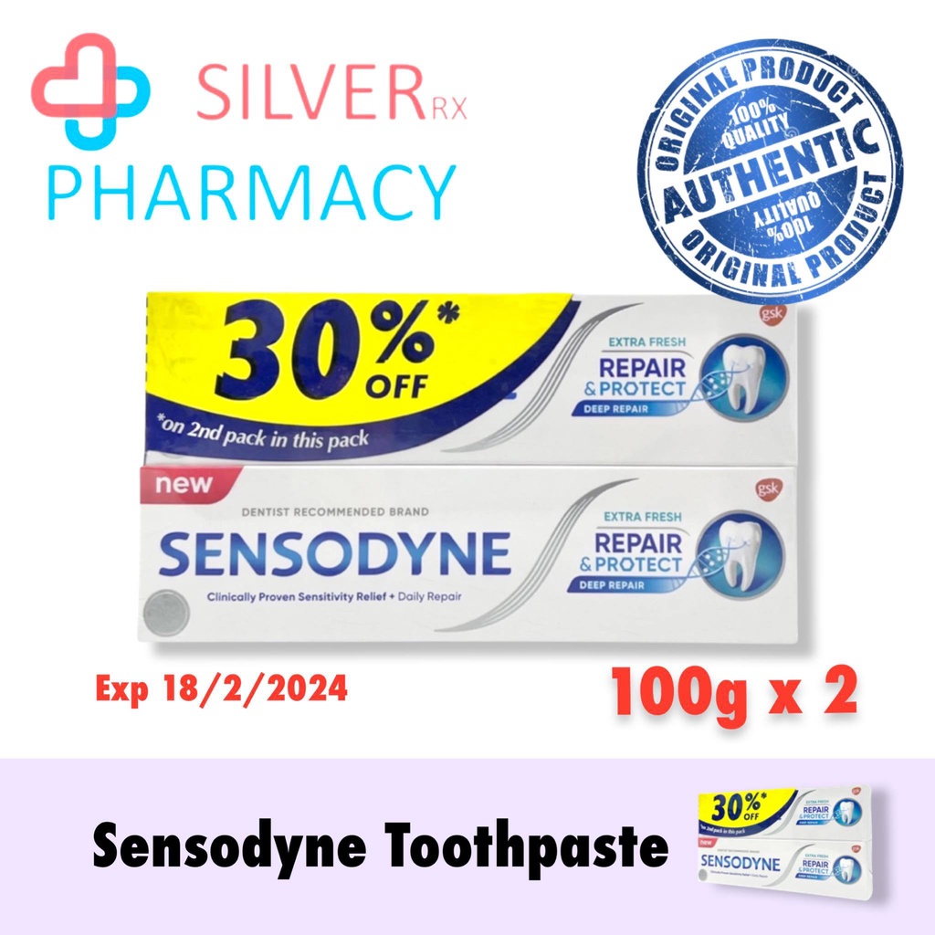 Sensodyne Repair & Protect Extra Fresh Toothpaste 100g Twin Pack | Shopee Malaysia